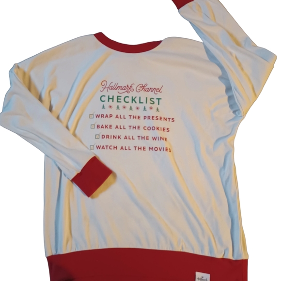 Hallmark | Tops | Hallmark Channel Nwt Holiday Check List Longsleeve ...